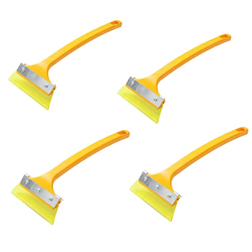 Outdoor Refrigerators 4pcs Snow Deicing Shovel Scratch Free Snow Ice Scraper Car Windshield Auto Window Windshield Snow Scraper for Car SUV Truck Vehicles Stainless Steel Refrigerator