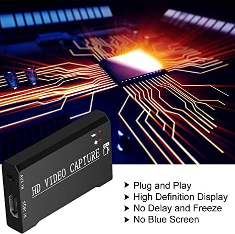 Rybozen 4K HDMI Video Capture Card Video Capture Device HDMI to USB 2.0 for Windows Linux Mac OS Gaming 1080P Capture Card Compatible with PS3/4, Xbox One