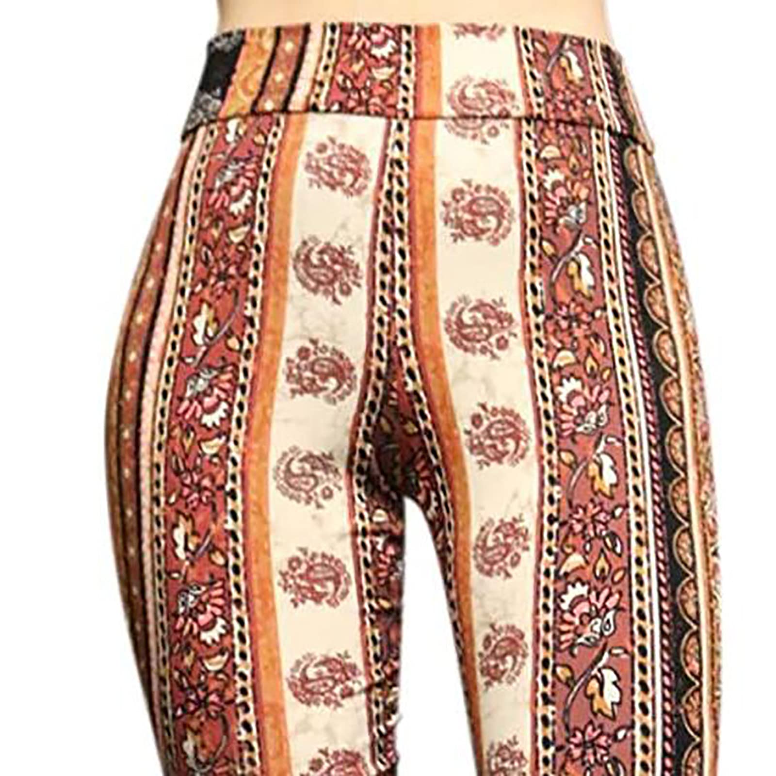 Pant Big and Tight-Fitting Bell-Bottom Summer Retro Hip Spring Women Womens Pants Color Casual Tie Waist Yoga Pants Orange