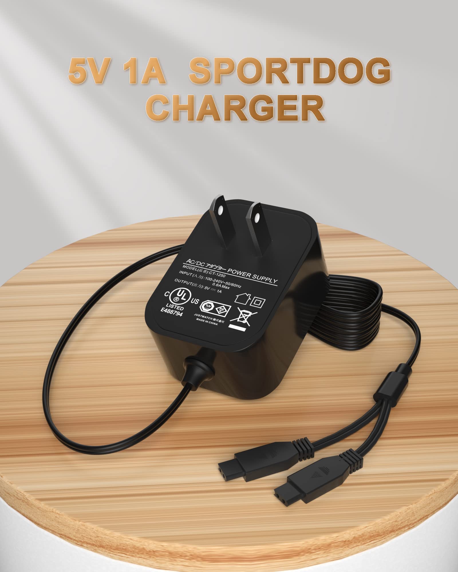 Replacement for SportDog 5V Charger for Sportdog Charger Replacement Charger SD-425, SD-425S, SD-425CAMO, and SD-825 Collar Receiver and Remote Trainerā¦