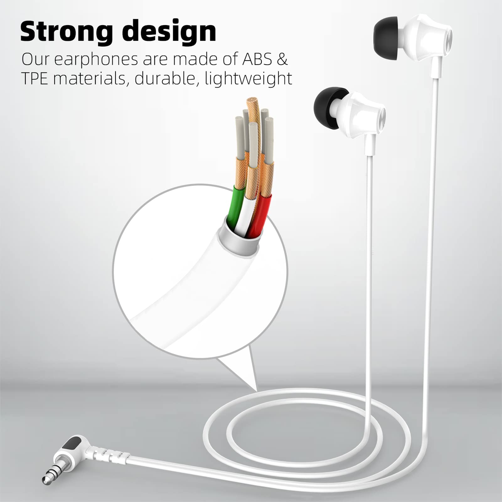 Noise-Isolating in-Ear Headphones Compatible with Oculus Quest 2 / Rift S Accessories, Earphones with Custom Silicone Earbuds Caps
