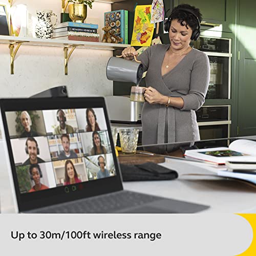 Jabra Evolve2 55 Stereo Wireless Headset - Features AirComfort Technology, Noise-Cancelling Mics & Active Noise Cancellation - MS Teams Certified, Works with Other Platforms - Black