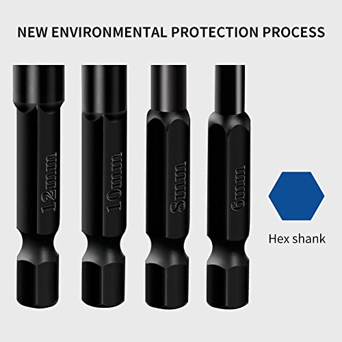 Masonry Drill Bit Set 6 Pcs, Concrete Drill Bit for Glass, Brick, Cement, Concrete, Plastic, Wood, Tile, Industrial Strength Tungsten Carbide Tip, Hexagon Shank, Cross Triangle, 1/4-1/2 inch