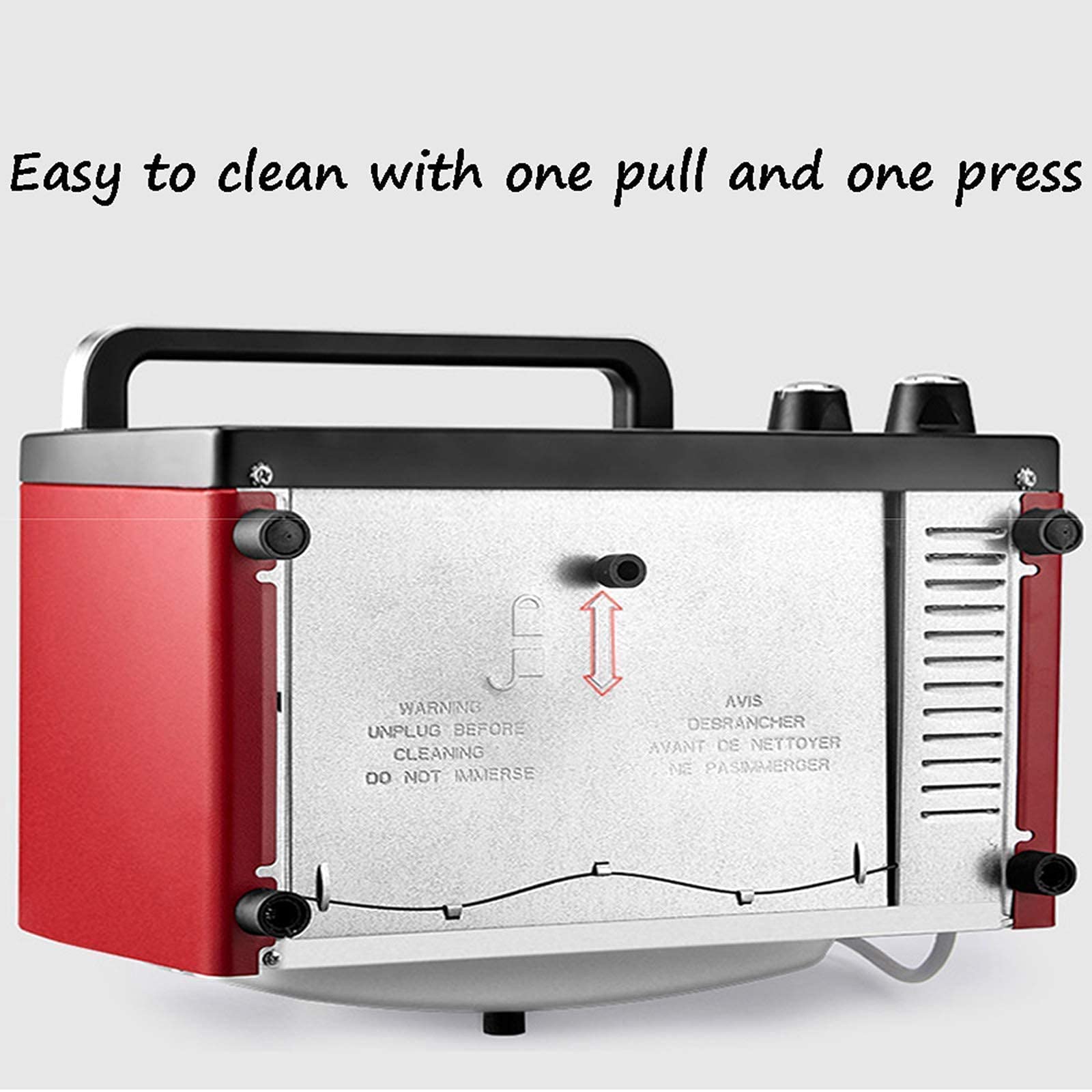 Household Intelligent 12L Electric Oven,Multifunctional Large Capacity Chicken Oven Microwave Oven with Bakeware Pizza Baking Mini Oven Red (Red) (Red)