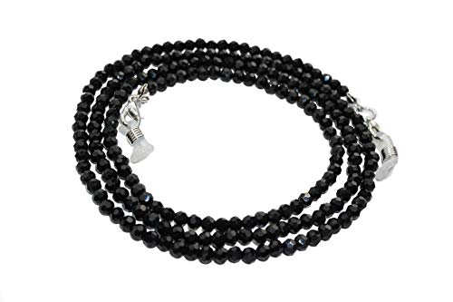 Purida Beaded Eyeglasses Chain for Women, Reading Glasses Holder,Sunglasses Chain, Lanyard for Face Mask, Black