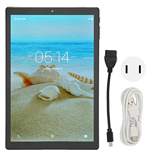 RTLR 10 Inch Tablet, Support Fast Charging Gaming Tablet 100-240V Octa Core Processor Support Calling 4GB 64GB for Reading for Elderly (US Plug)