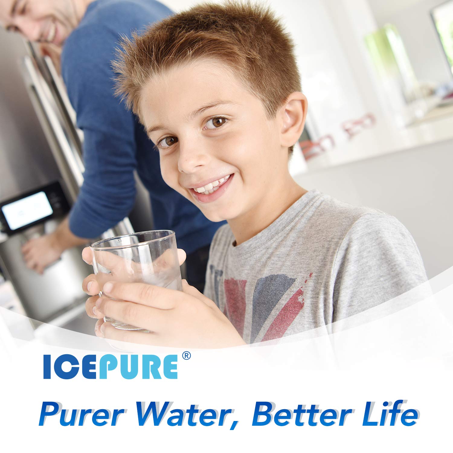 ICEPURE 4396508 Refrigerator Water Filter Compatible with Whirlpool 4396508, 4396510, Filter 5, EDR5RXD1, NL240V, WFL400, LC400V, 4392857, RWF0500A 1PACK