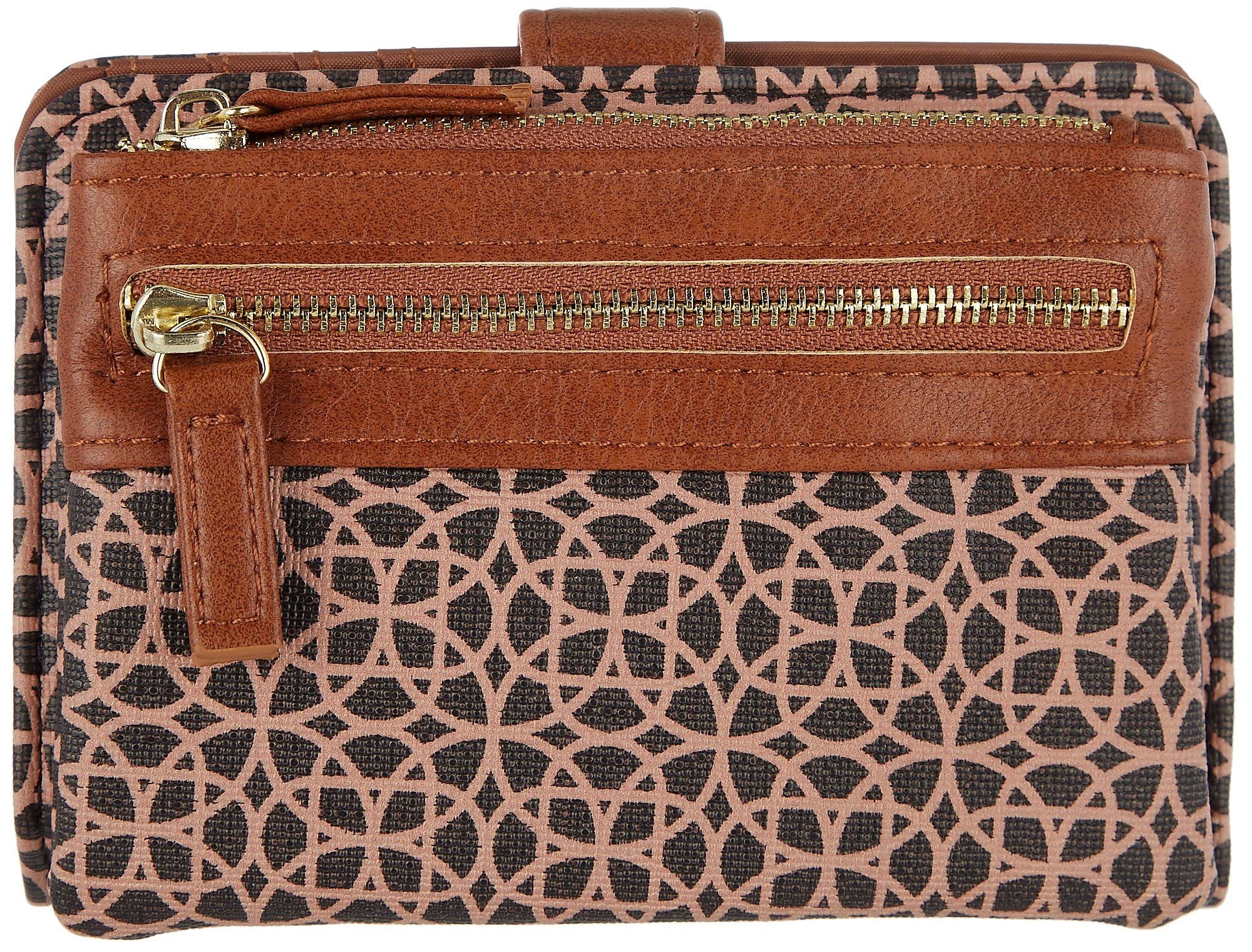 Mundi Campbell Ring Bridgehampton Vegan Leather Wallet One Size Brown multi