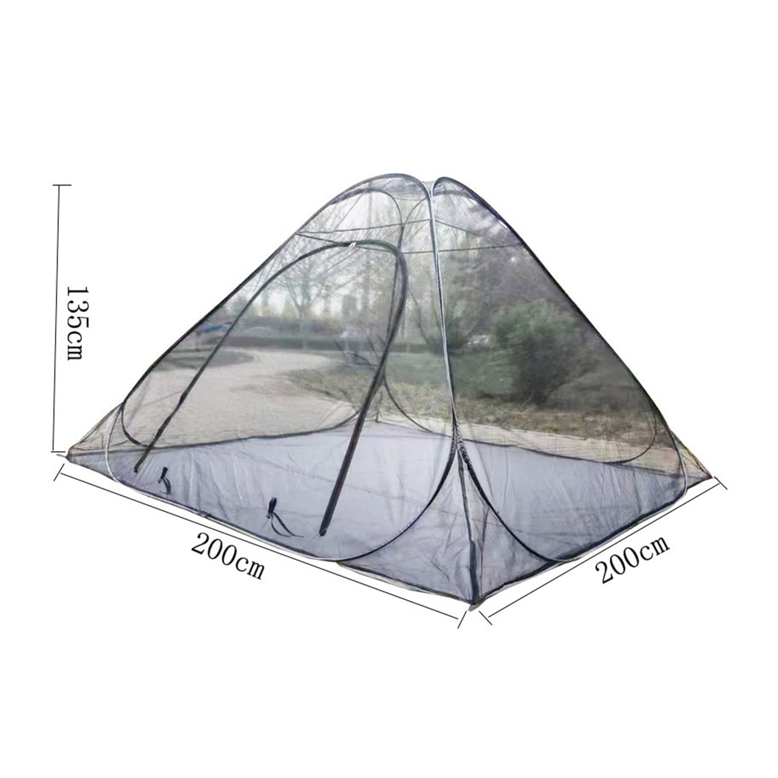 Mosquito Camping Net Tent Camping Net Compact and Lightweight Tent Single Pop Up Portable Mosquito Camping Net Tent (Color : Black, Size : 200x200x135cm)