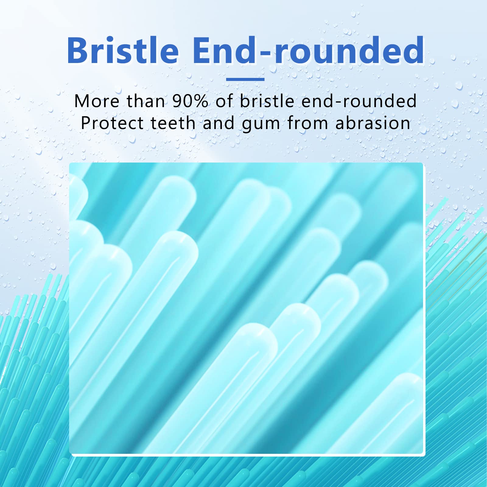 Replacement Toothbrush Heads Compatible with AquaSonic Black Series Vibe Series Electric Toothbrush, Curved Shape Design Planted with Nylon Bristle (Black)