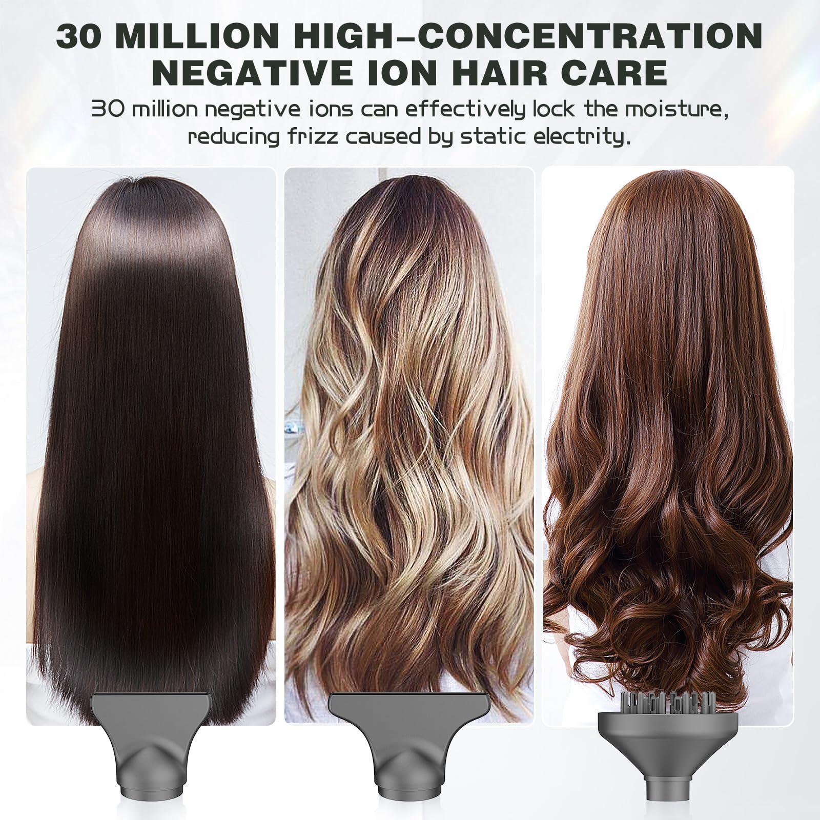 Slopehill Professional Hair Dryer with Diffuser, Ionic , Powerful & Fast Salon Blow Dryer with 110, 000 RPM Brushless Motor, Compact Travel for Women,Home