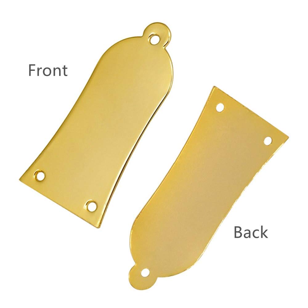 JD Chrome Plated Metal Guitar Truss Rod Cover Fit Epiphone Les Paul & SG Parts (Gold)