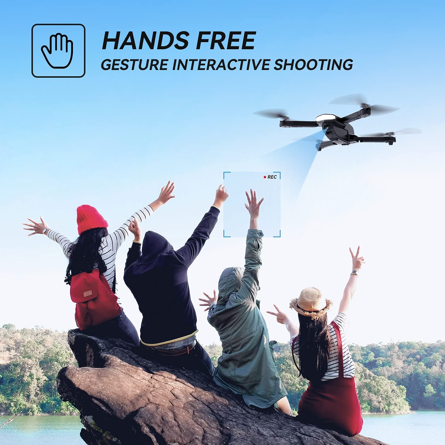 Holy Stone HS260 Drone for Kids Adults with 1080P HD Camera Adjustable, Foldable RC Quadcopter for Beginners with 30 Mins Flight, Gravity Sensor, Voice Control, Trajectory Flight with Spare Parts