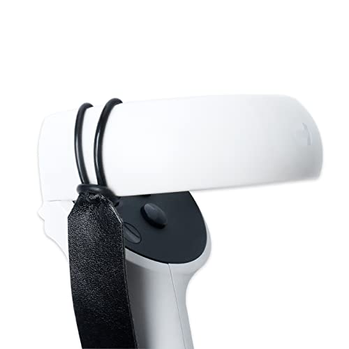 MODJUEGO Leather Long Wrist Band Strap for Oculus Quest 2 VR Accessories Anti Falling Handle Long Fixed Strap Belt Handle Grip