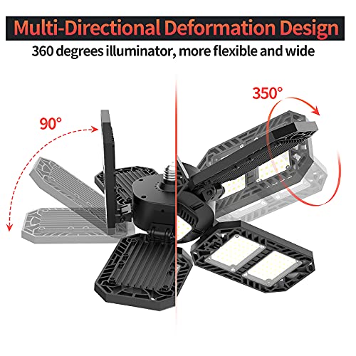 Rufbjkd Aluminum LED Garage Lights. Including 300LED Garage Light 2 Packs and 60W LED Garage Light 2 Packs