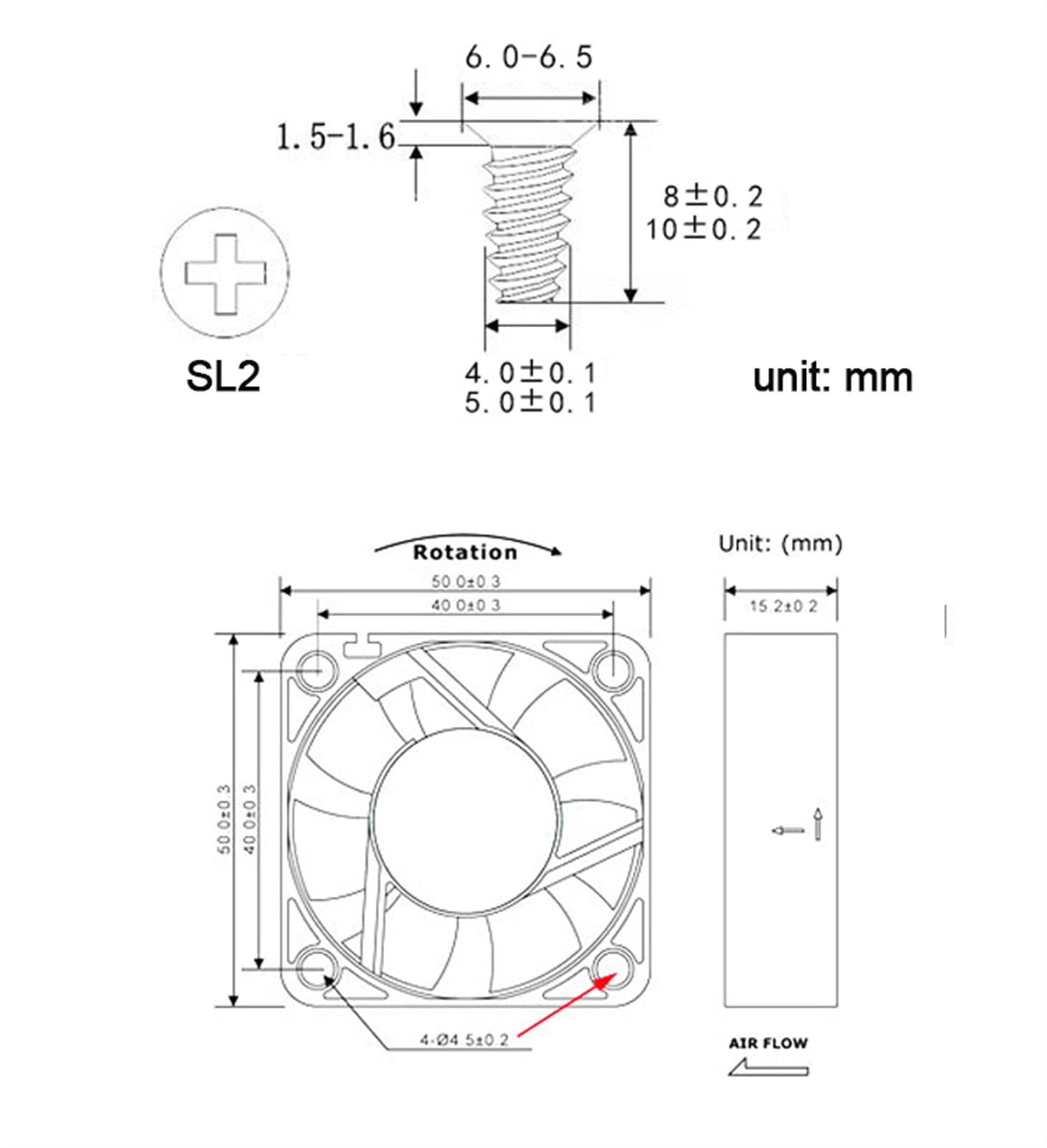 RORUN Wood Screws Computer case Heat Dissipation Fan mounting Screw Heat Dissipation Screw Holder