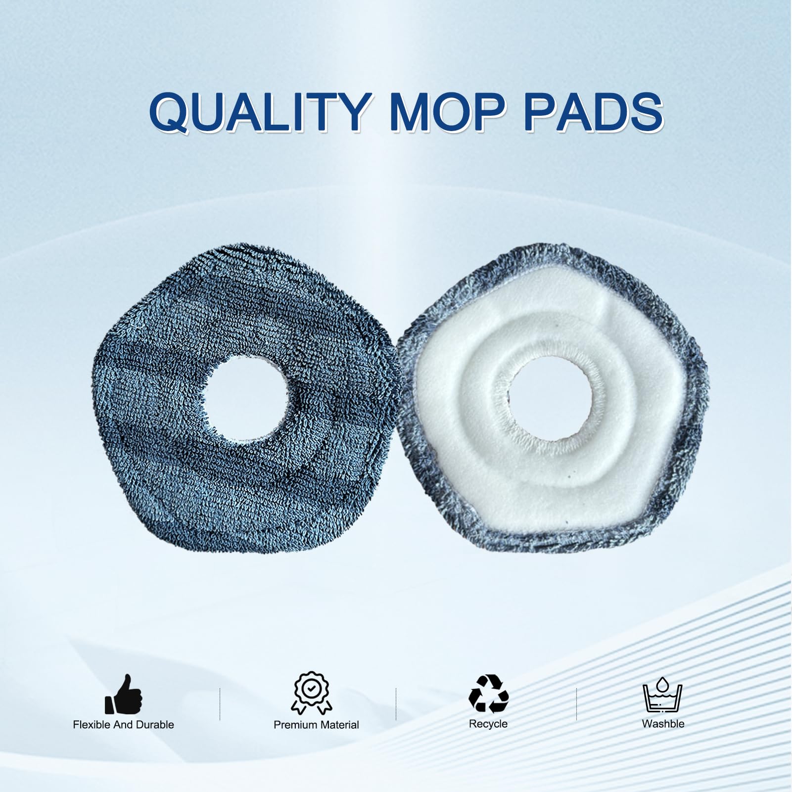 Replacement Washable Mopping Cloth Mop Pads Compatible with Eufy X10 Pro Omni and Eufy X9 Pro Robot Vacuums Cleaner Mops Accessory,9-Pack Reusable Mop Pads
