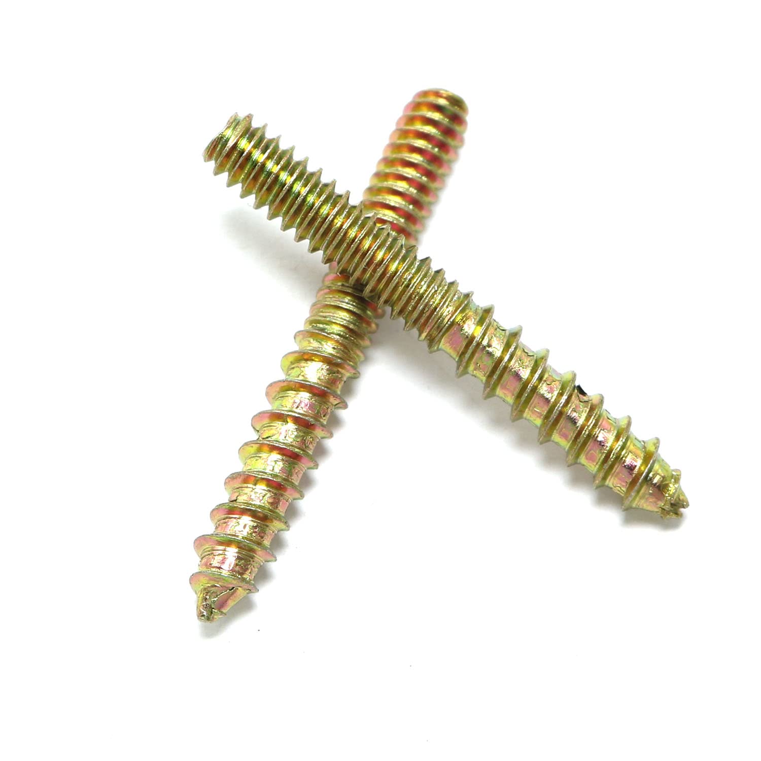 Pro Bamboo Kitchen 8pcs 3/16-24 x 1-1/2" Hanger Bolts Double Headed Bolts Self-Tapping Screw Hanger Bolts for Furniture