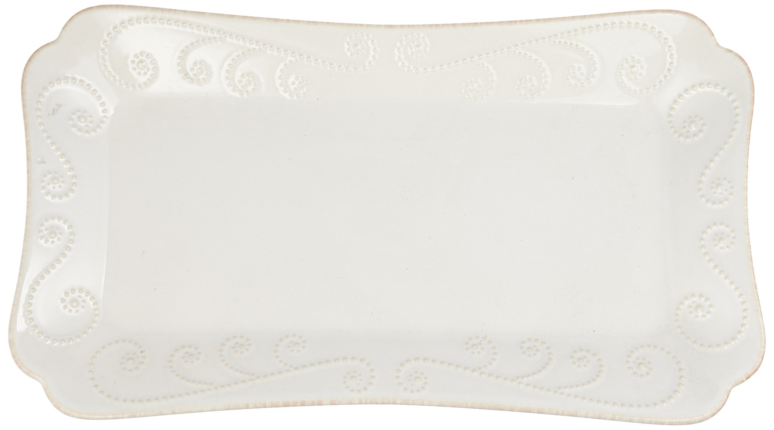 Lenox French Perle Hors D'Oeuvre Tray, 13.5-Inch, White -