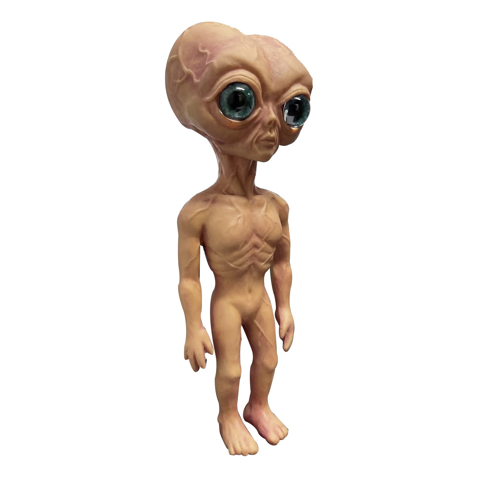 MOLEZU Halloween 9 Inch Latex Little Alien Prop Small UFO Little Prop UFO Alien Statue for Adult