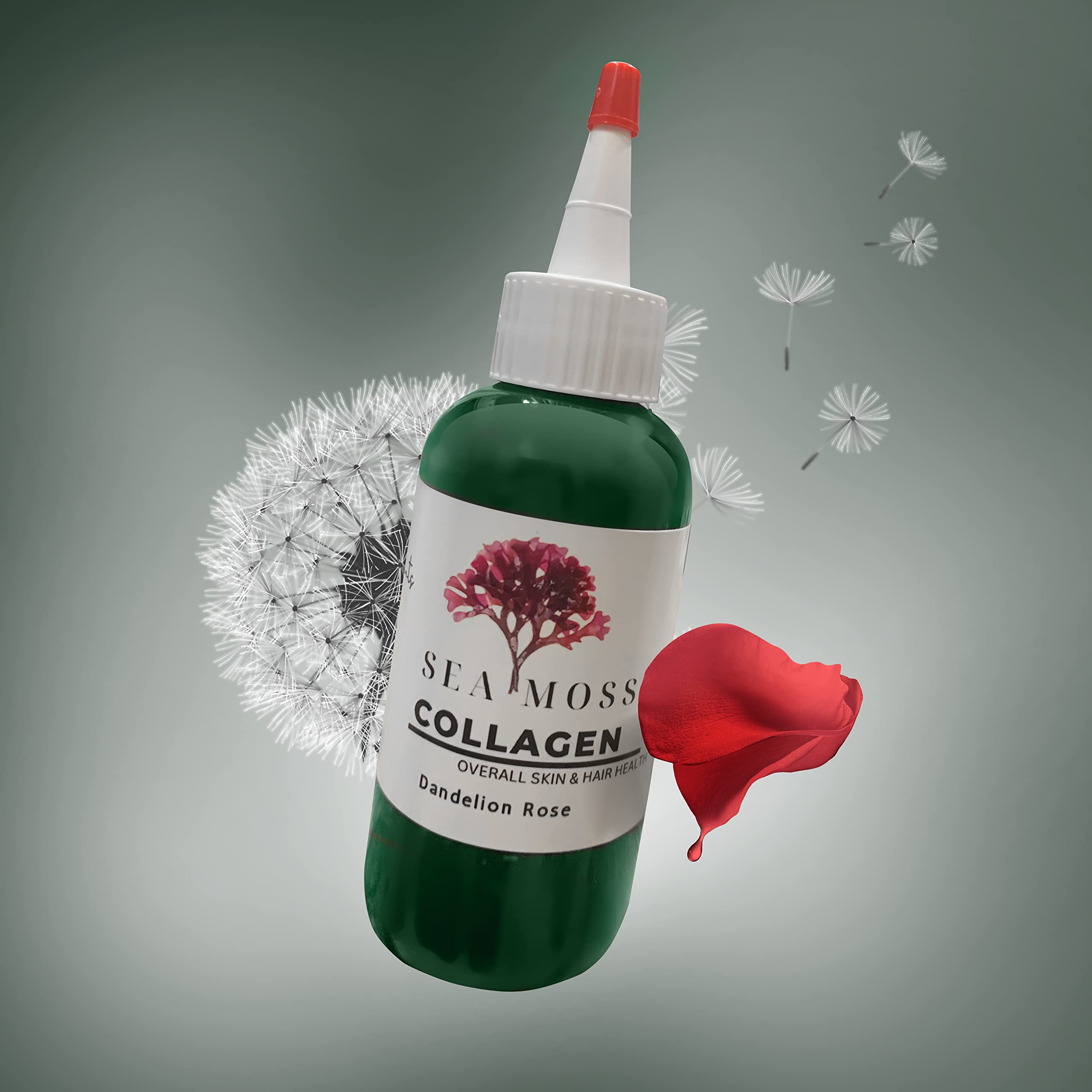 SEA MOSS COLLAGEN Hair & Skin Oil (Dandelion-Rose Dandruff & Acne)