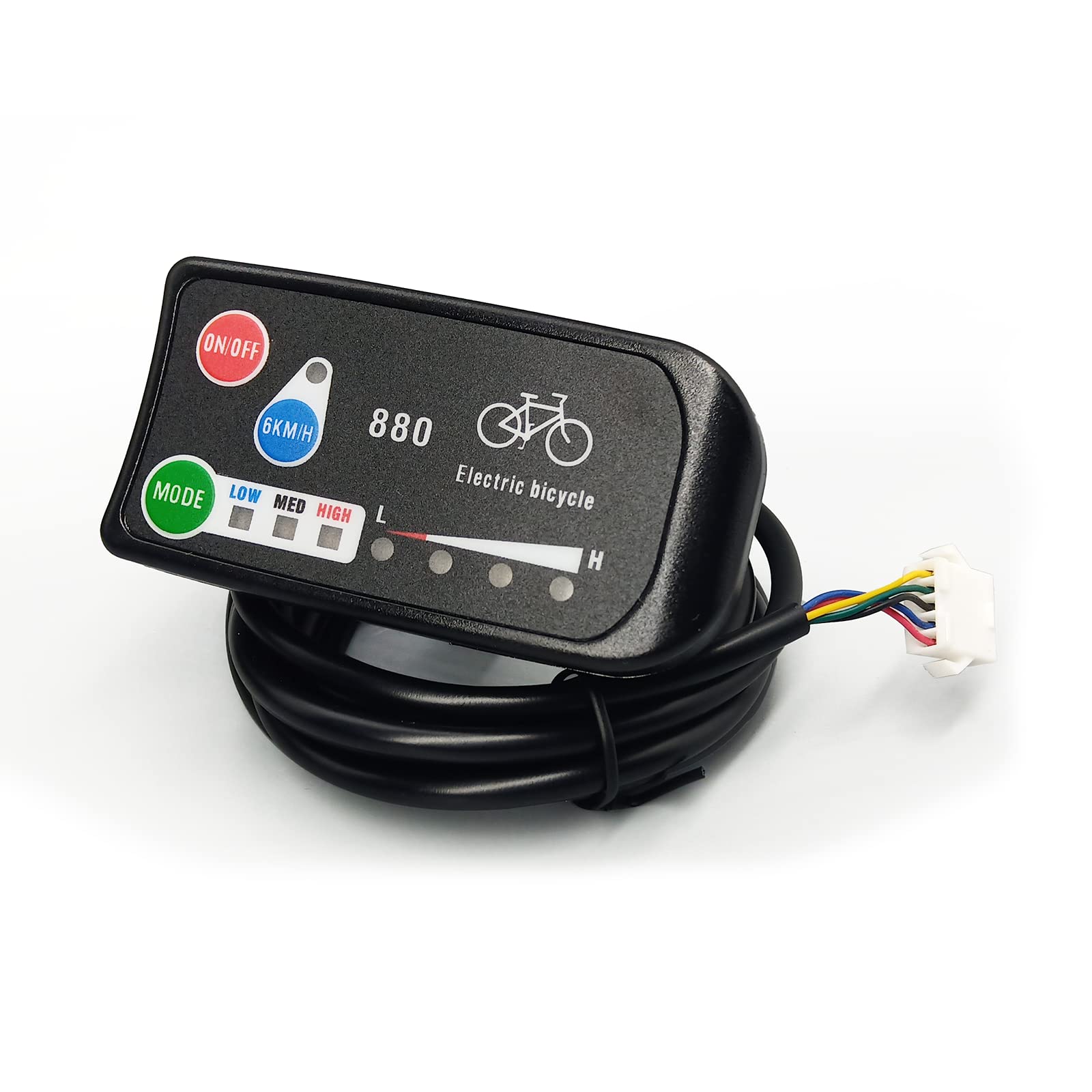 HUDAMZKY Electric Bicycle Display 36V 48V,KT LED-880 E Bike Display Matches Controller for Ebike Accessories (LED880 SM Plug)