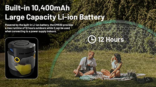 Nitecore EMR30 Portable Mosquito Repeller for Outdoor, 20 ft Protection Zone, Rechargeable Ultrasonic with 10 Repellent Mat and Nitecore Sticker