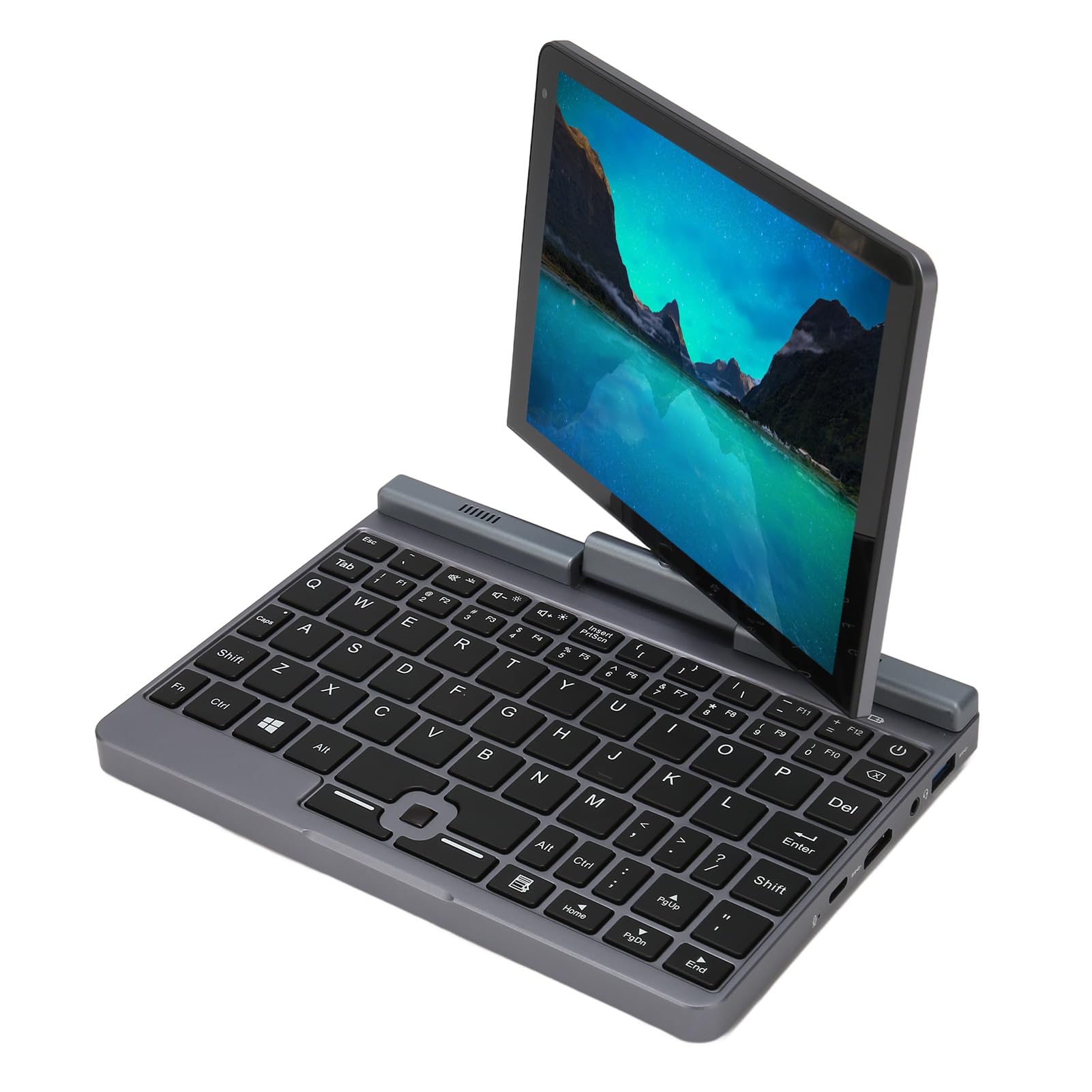 KUIDAMOS Foldable Mini Laptop, LPDDR5 12GB RAM Touch Screen Portable 8 Inch Laptop PC for Drawing (12GB+512GB US Plug)