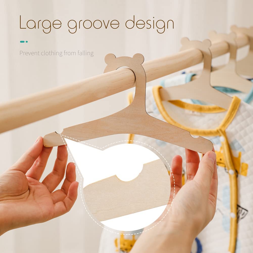 Pockety 30 Pcs Wooden for Baby Natural Wood for Baby Room Nursery Decor