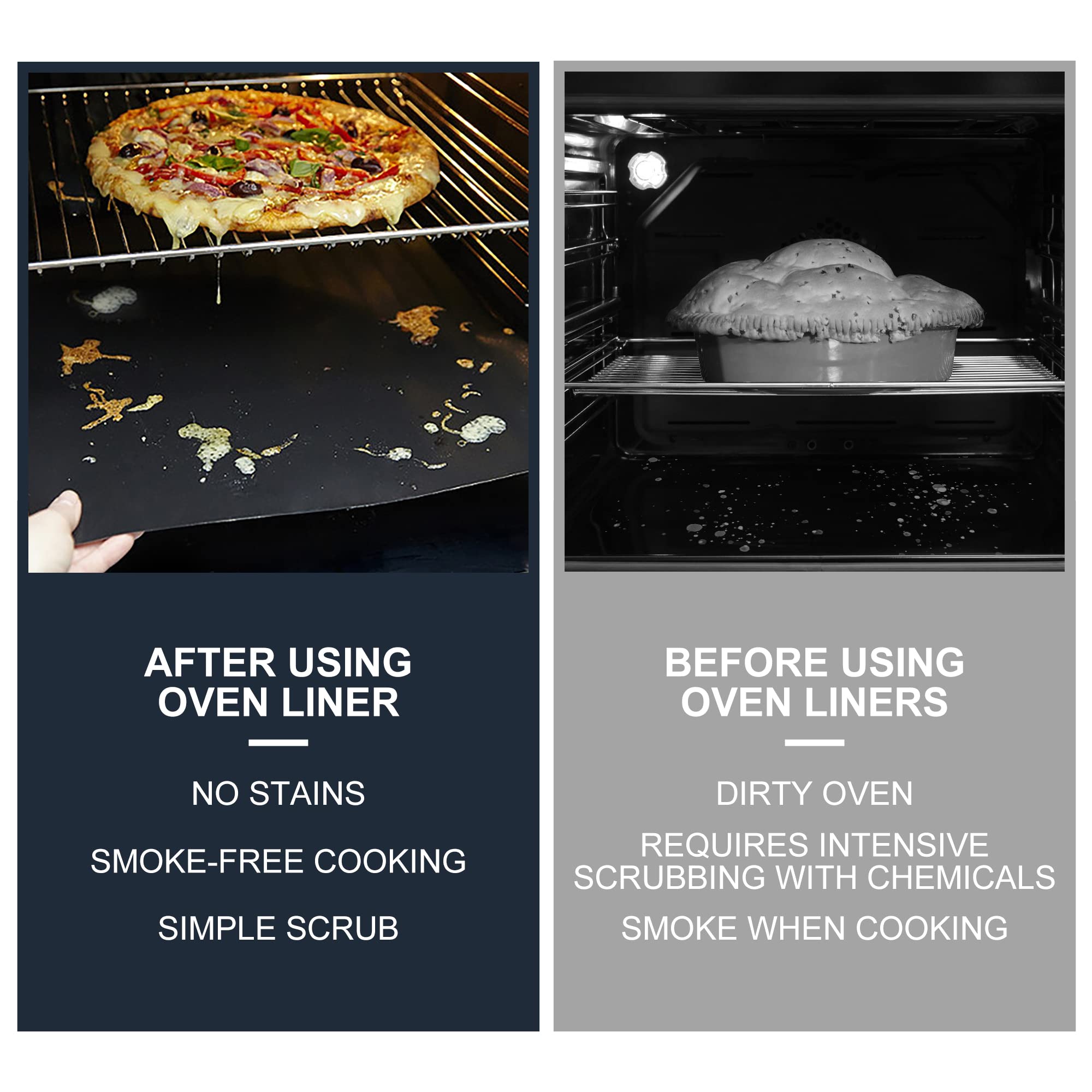 Meegoo Toaster Oven Liner - Nonstick Oven Liners for Bottom of Electric, Gas, Microwave & Toaster Ovens, Toaster Oven Accessories, Prevent Spillovers, Dishwasher Safe(6 Pack, 11" x 9")