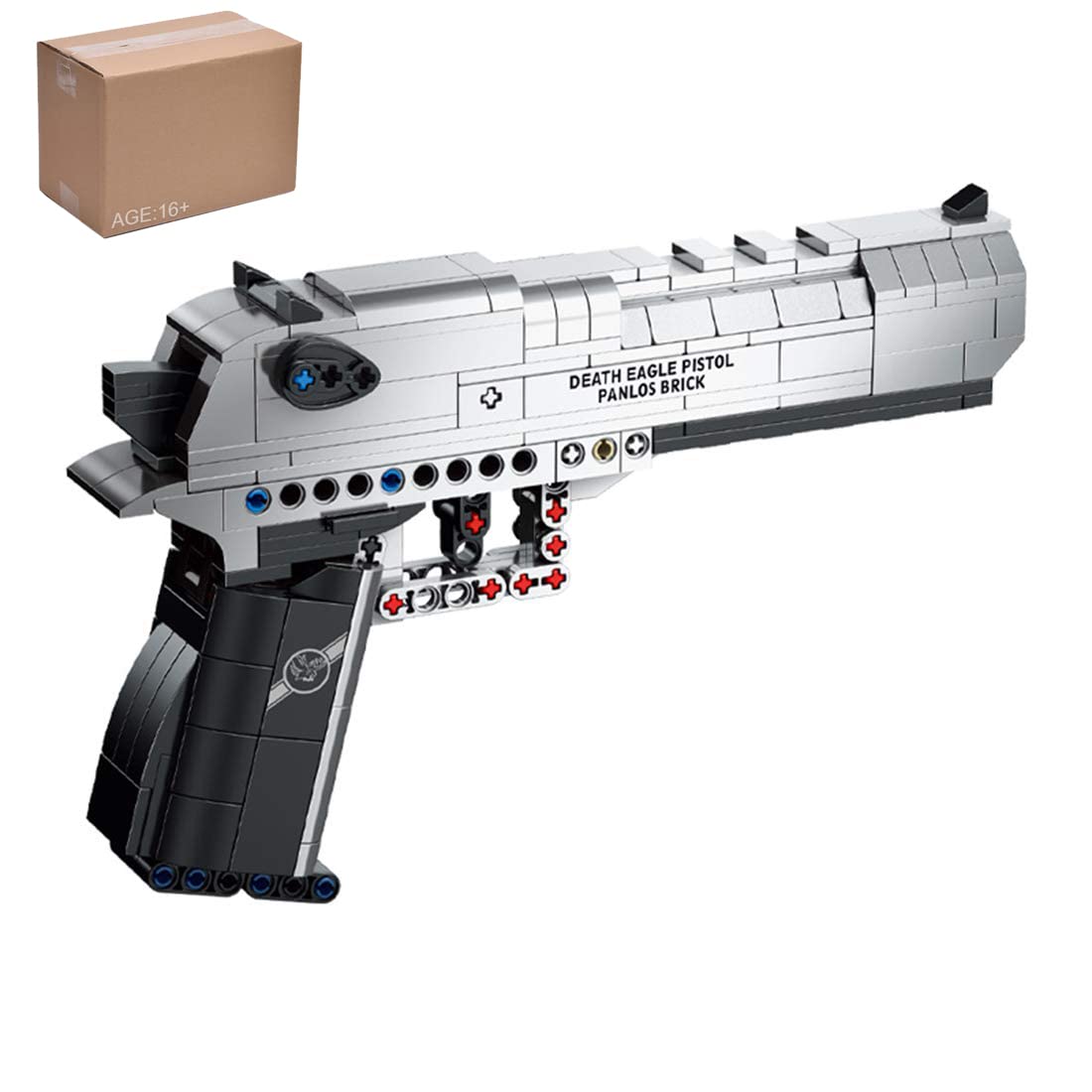 NOSTEA Technics Simulated Desert Eagle Shooting Toy Building Block, 360 PCS, Toys Building Blocks Compatible with Lego Technic