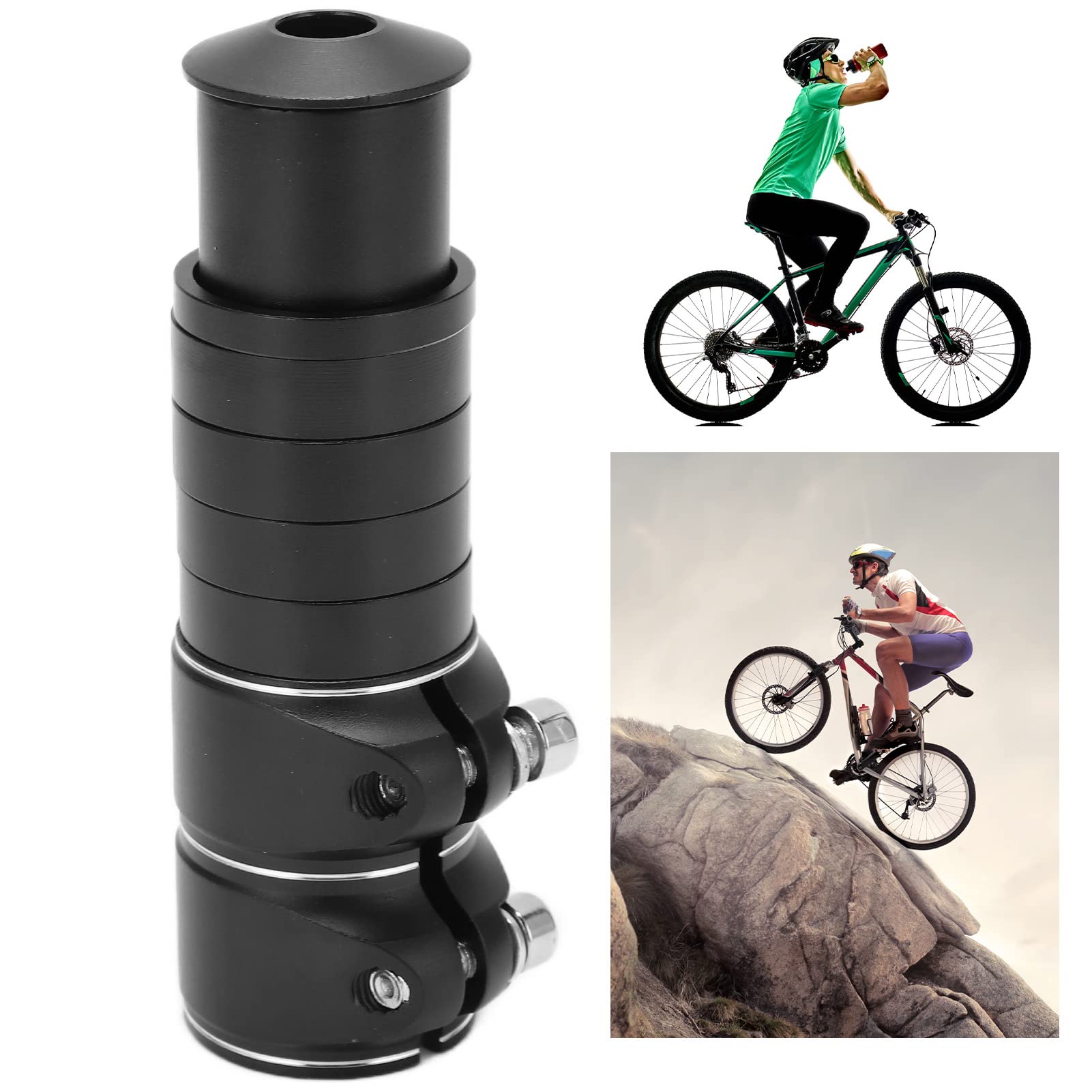 Mountain Bike Stem Extender, Reliable Aluminum Alloy Stem Extender Durable Bicycle Stem Extender High Strength for Mountain Bikes Road Bikes