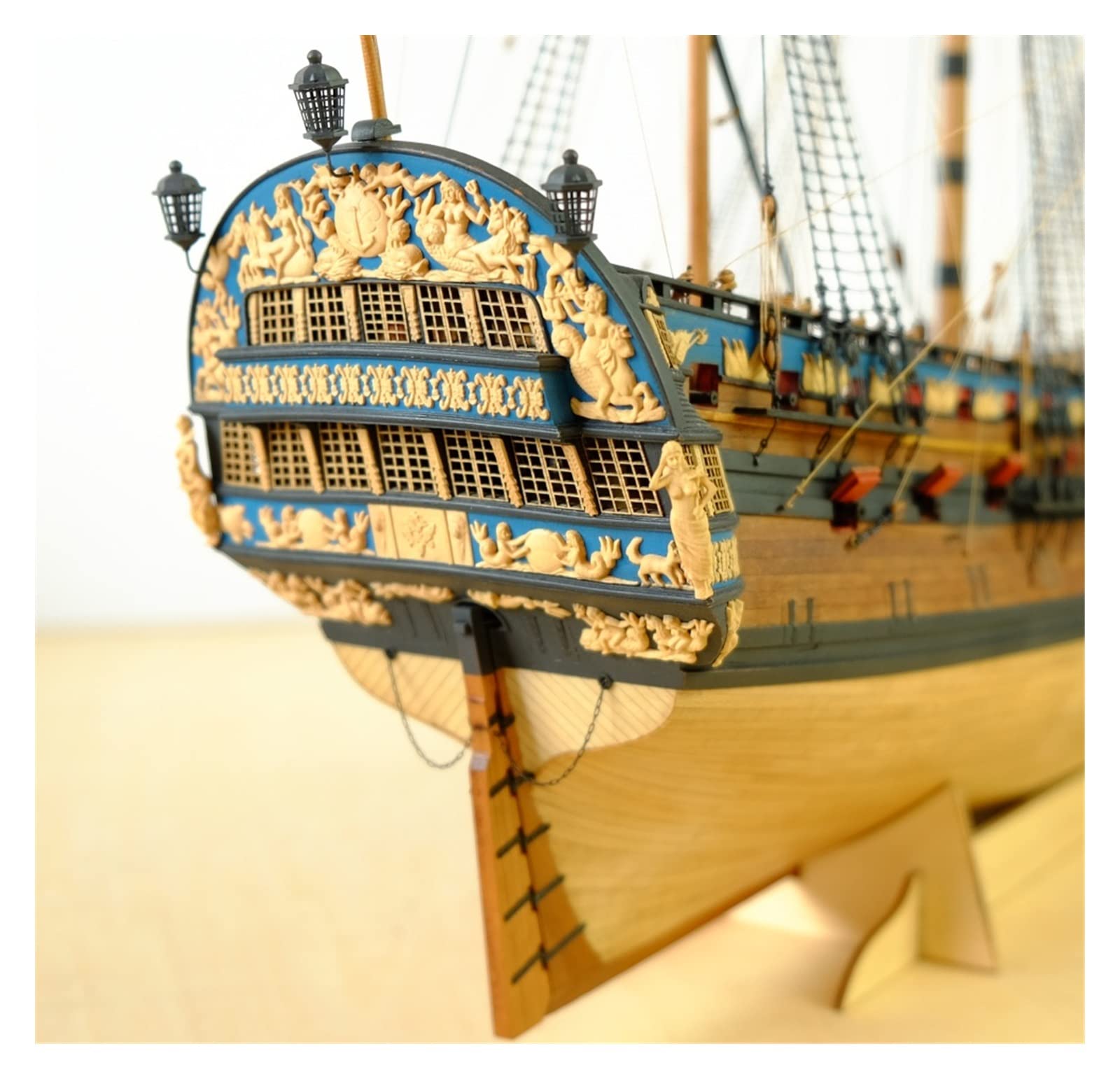 REELAK 3D Model Space Sense for: Scale 1/96 Classic Wooden Boat Model Kit 1715 Boat Wooden Model Puzzle Sailing Theme Party
