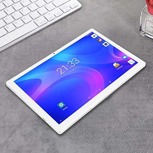 PUSOKEI 10 Inch Silver Tablet PC for Android 11,Kid Tab 8 Core Processor 8GB 256GB Memory 2.4G 5G WiFi 8MP 13MP Dual Camera,1920x1200 IPS,8800mAh Battery(#2)