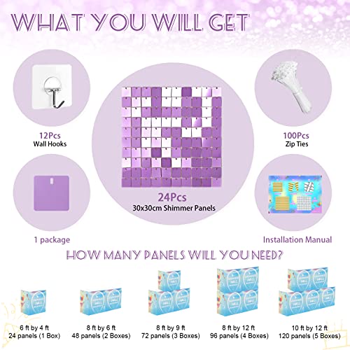 Light Purple Sequin Backdrop Shimmer Wall Backdrop 6ftx4ft Photo Backdrops for Birthday Anniversary Wedding Engagement Decorations