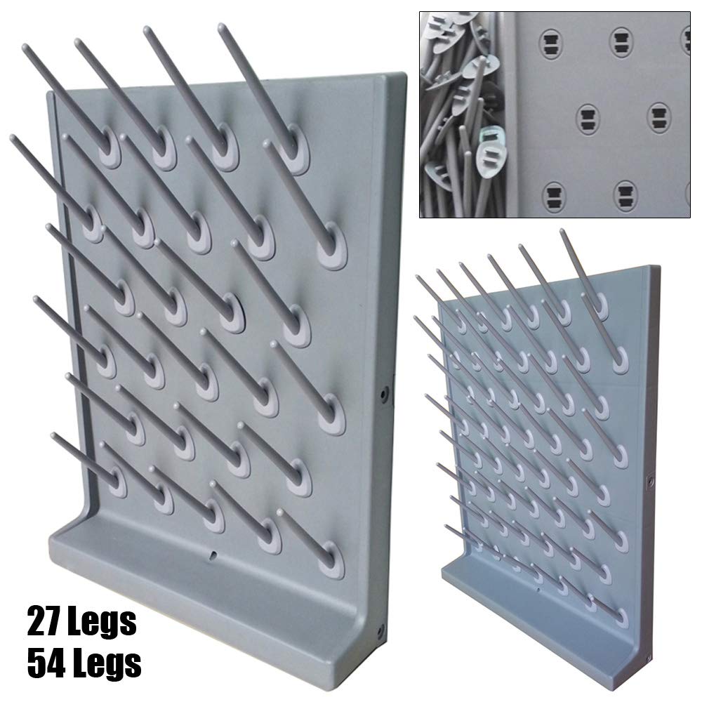 WETUSSEX Laboratory Drying Rack 2Pcs, 27 Pegs Drying Rack for Lab Glassware and Bottles Laboratory Draining Dryer Stand for Countertop Wall Mounted Desk Glassware Drying Draining Rack