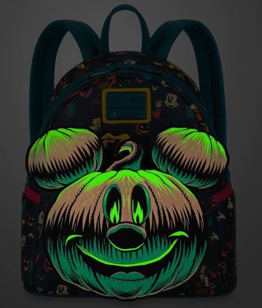 Loungefly Disney Parks Mickey Mouse Halloween Glow-in-the-Dark Mini Backpack