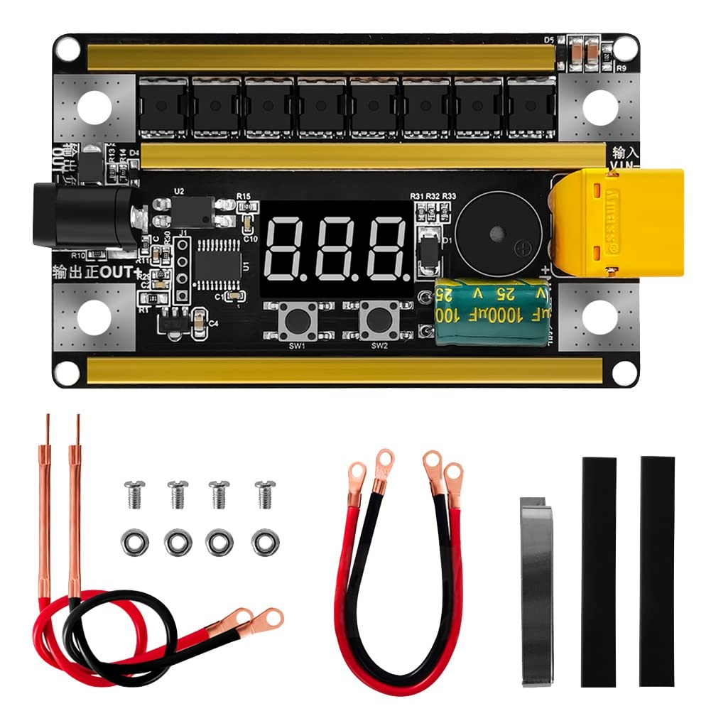 pizarra GX591 99 Gear Intelligent Spot Welder New 8V-24V 0.1-0.2Mm 2400A MAX Portable 18650 Lithium Battery Spot Welder DIY Kit