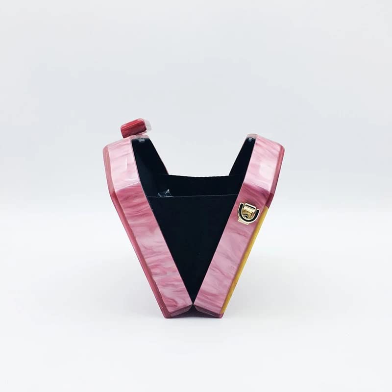 N/A Acrylic Evening Bags Women's Tote Multicolour Patchwork Clutch Purses Party Handbags Shoulder Crossbody