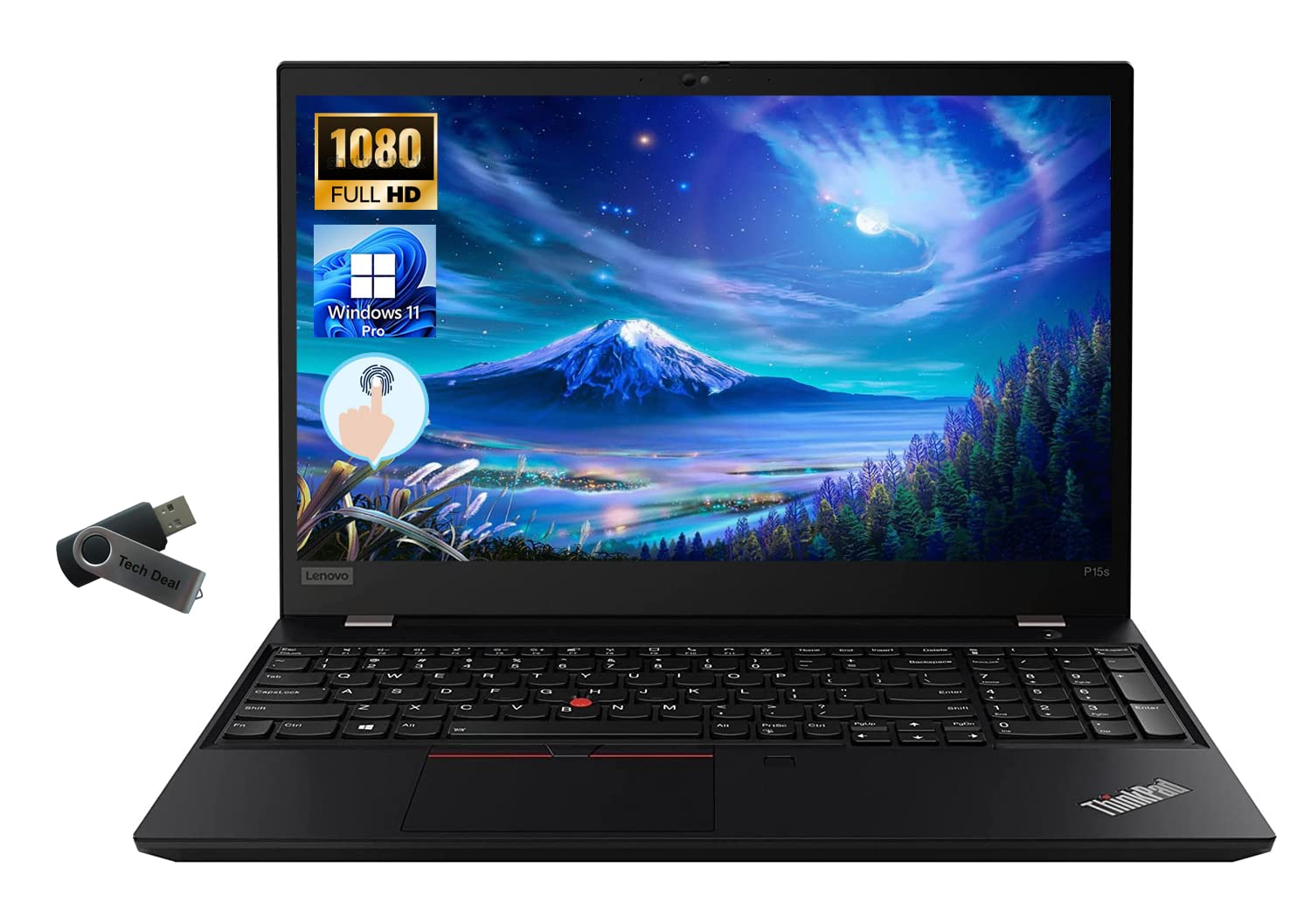 New Lenovo ThinkPad P15s Gen 2 Business Laptop, 15.6" FHD IPS Display, Core i7-1165G7, Windows 11 Pro, 512GB SSD 16GB RAM, Quadro T500, Tech Deal USB