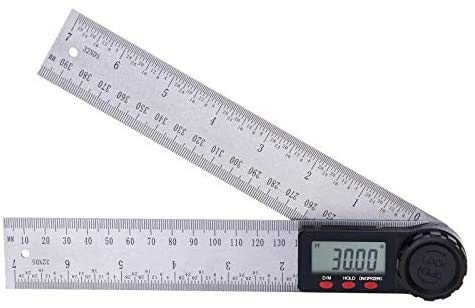 Suncala Digital Angle Finder Protractor with Zeroing and Locking Function, 7-Inch Stainless Steel Angle Finder Ruler