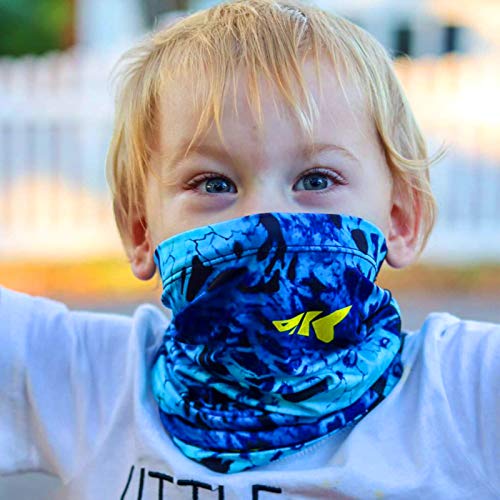 KastKing Kids Neck Gaiter - UPF 50 Kids Face Mask -Sun Protection Gear, Shoreline