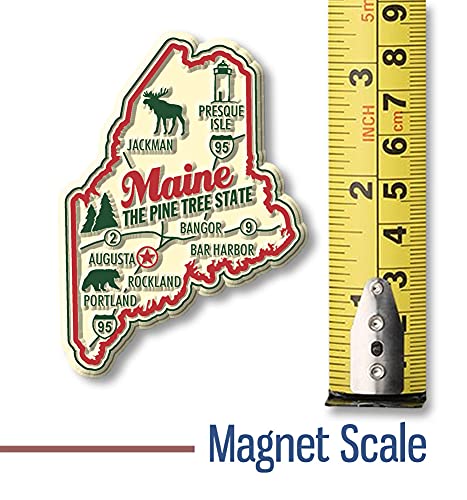 Maine Premium State Magnet by Classic Magnets, 2.2" x 3", Collectible Souvenirs Made in The USA
