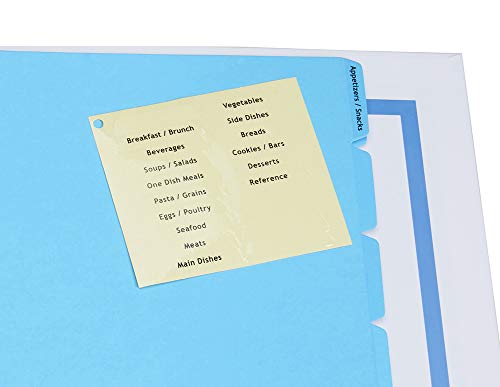 Modern Cuisine Recipe Binder Bundle with Full Page Plastic Sleeve Protectors, Recipe Card Protectors and Magnetic Pages for Recipe Clippings