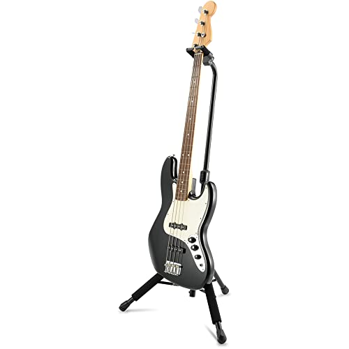 Lumintrail Hercules GS414B PLUS Single Guitar Stand, Auto Grip System, Instant Height Adjustment Clutch, Fits Guitar Neck Sizes 1.57β - 2.05β, with Hercules GSB001 Carrying Bag with a Cleaning Cloth