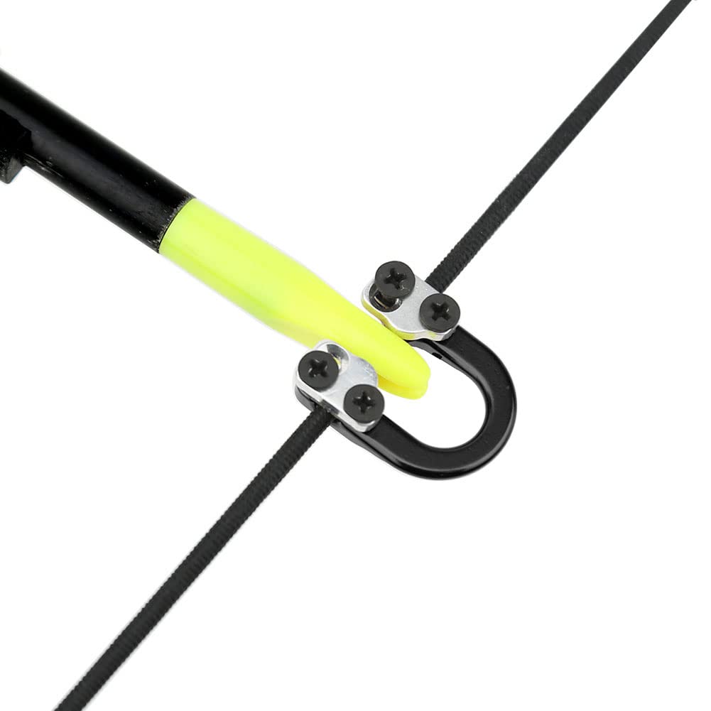 HRCHCG Archery Compound Bow D Loop Aluminum U Ring Buckle D Rope Hunting Shooting Bow and Arrow Accessories D Loop use with Bow Release (Black)