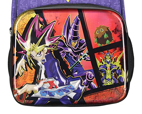 Yu-Gi-Oh! 16" Molded Backpack Battle Ready Yugi Dark Magician Black Luster Soldier Character Travel Backpack