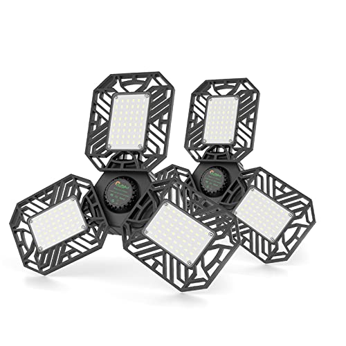 Rufbjkd Aluminum LED Garage Lights. Including 300LED Garage Light 2 Packs and 60W LED Garage Light 2 Packs