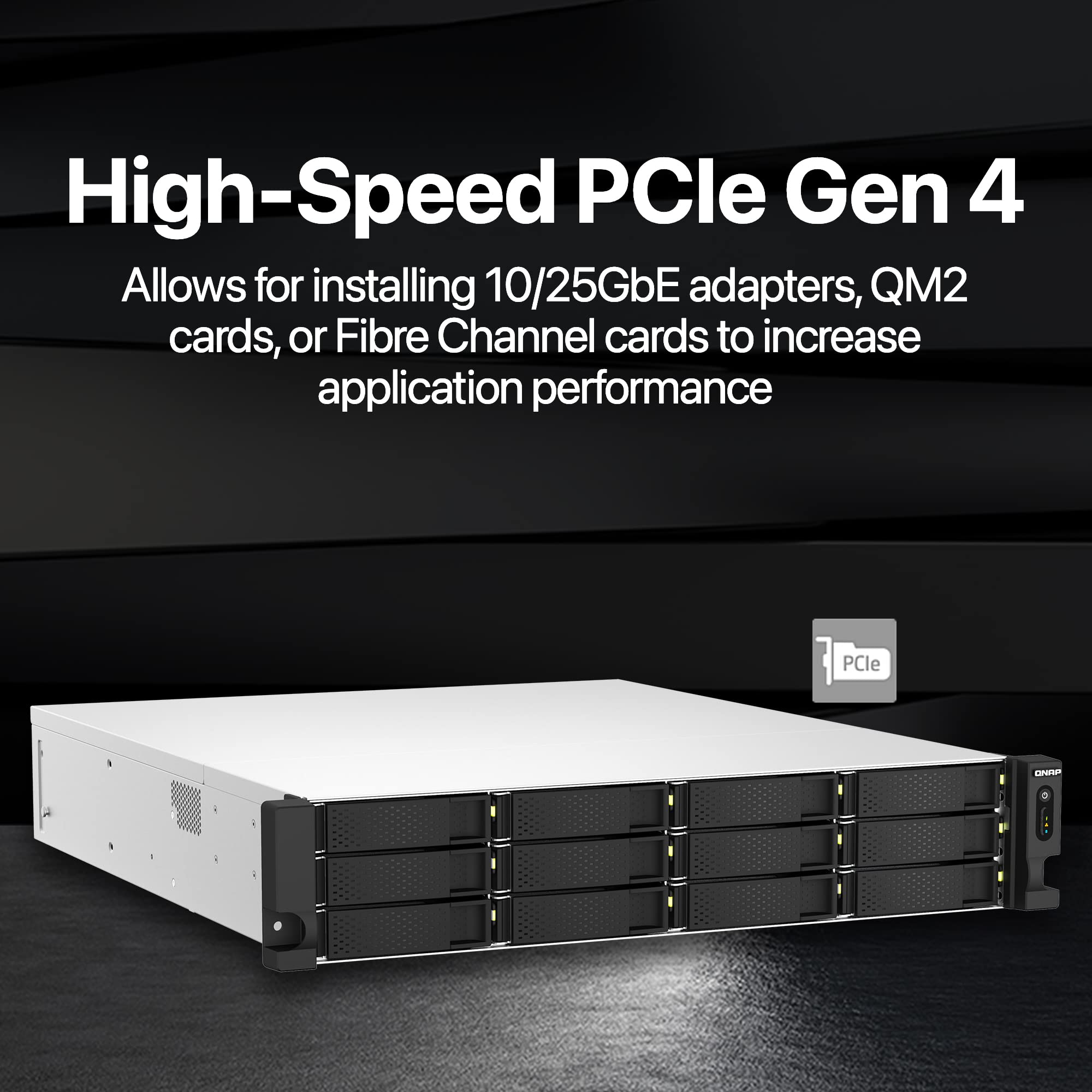 QNAP TS-h1887XU-RP-E2334-16G-US 18 Bay 2U Rackmount Hybrid NAS with Intel® Xeon® Processor, Dual 10GbE, ZFS Storage for Virtualization and Data-Intensive Enterprise Applications