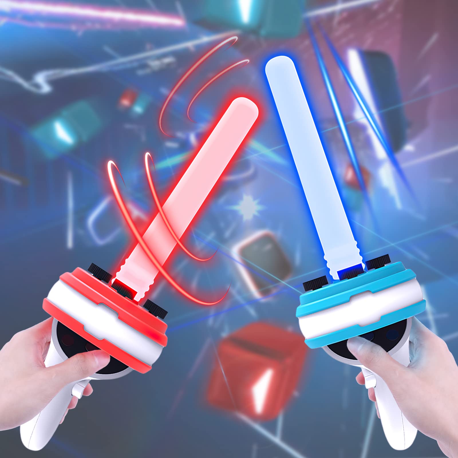 Number-one VR Game Lightsabers for Quest 2 Controllers, Quest 2 Accessories Beat Saber Games Accessories Enhanced Beat Saber Gaming Experience
